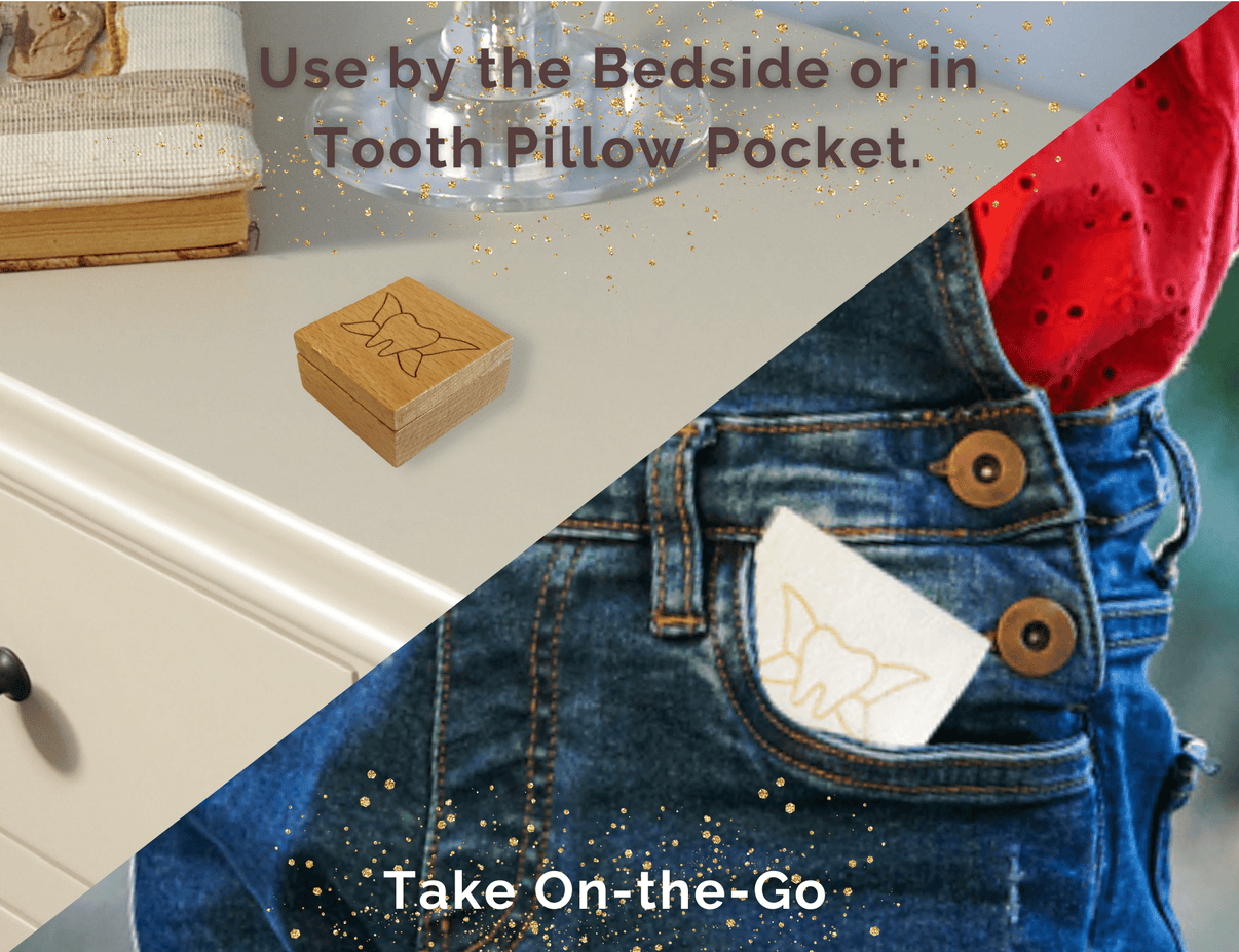 Tooth Fairy Box with Soft Tooth Pouch (Magnetic or Clasp Closure Sets ...